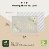 Walmart 48 Pack Personalized Stationery Notes: Wedding Thank You Cards ...