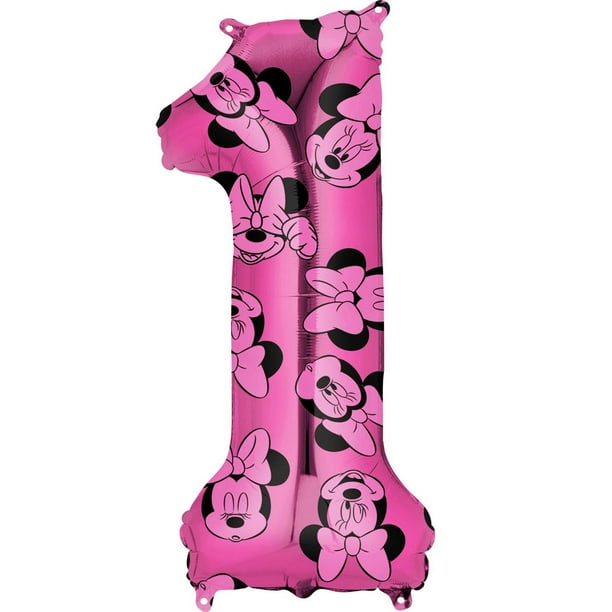 Minnie Mouse Forever Pink Number 1 Balloon 34" - Walmart.com - Walmart.com