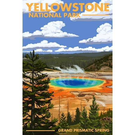 Yellowstone National Park, Wyoming, Grand Prismatic Spring (16x24 ...