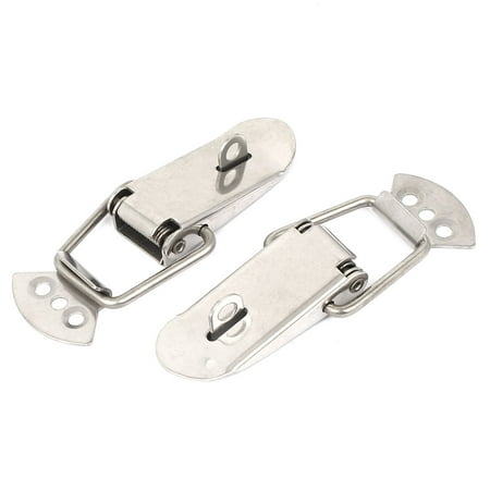 3.5" Long Stainless Steel Pull Down Loop Draw Latch Silver Tone 2pcs ...