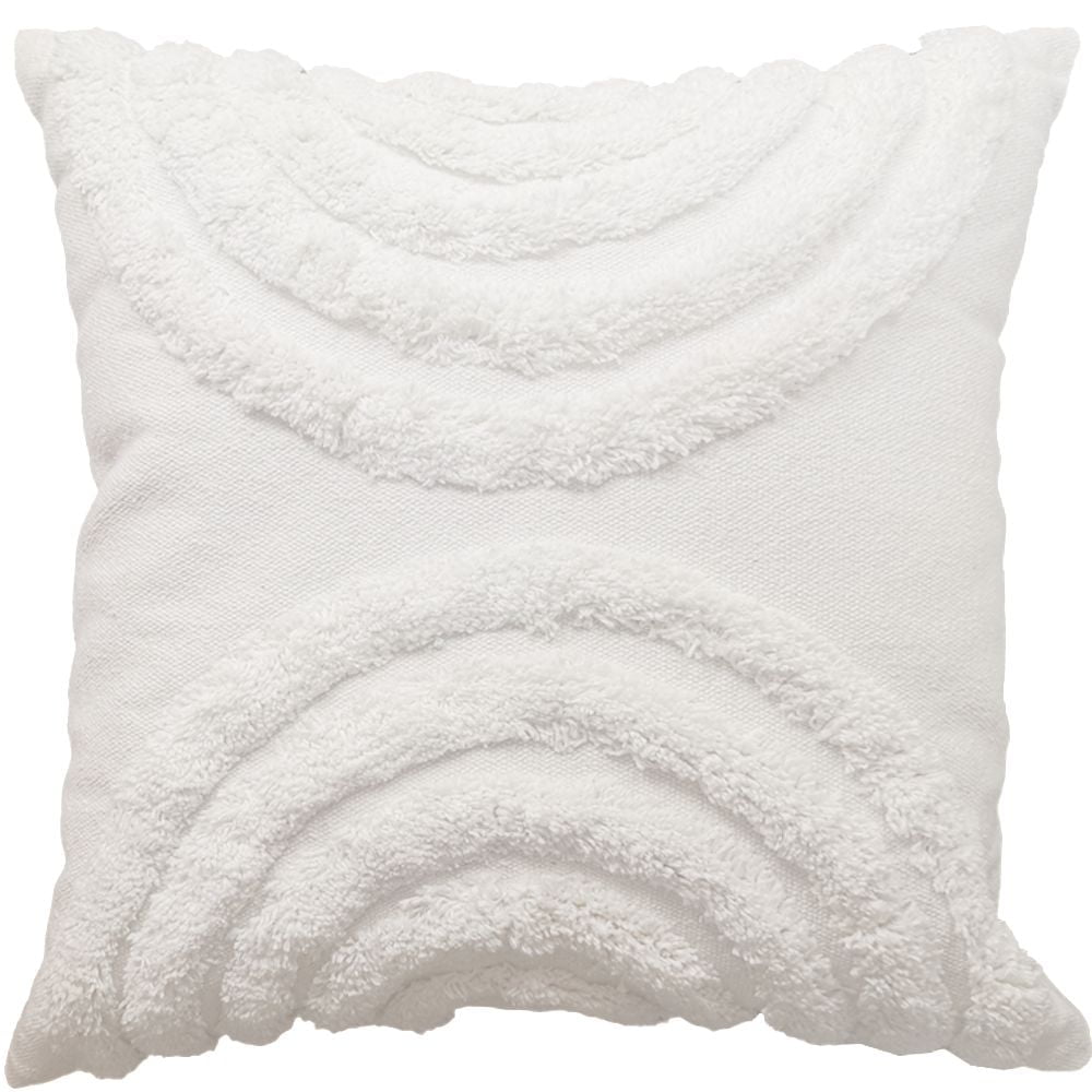 Click here for Hometrends Sonic White Decorative Cushion 18x18 In prices