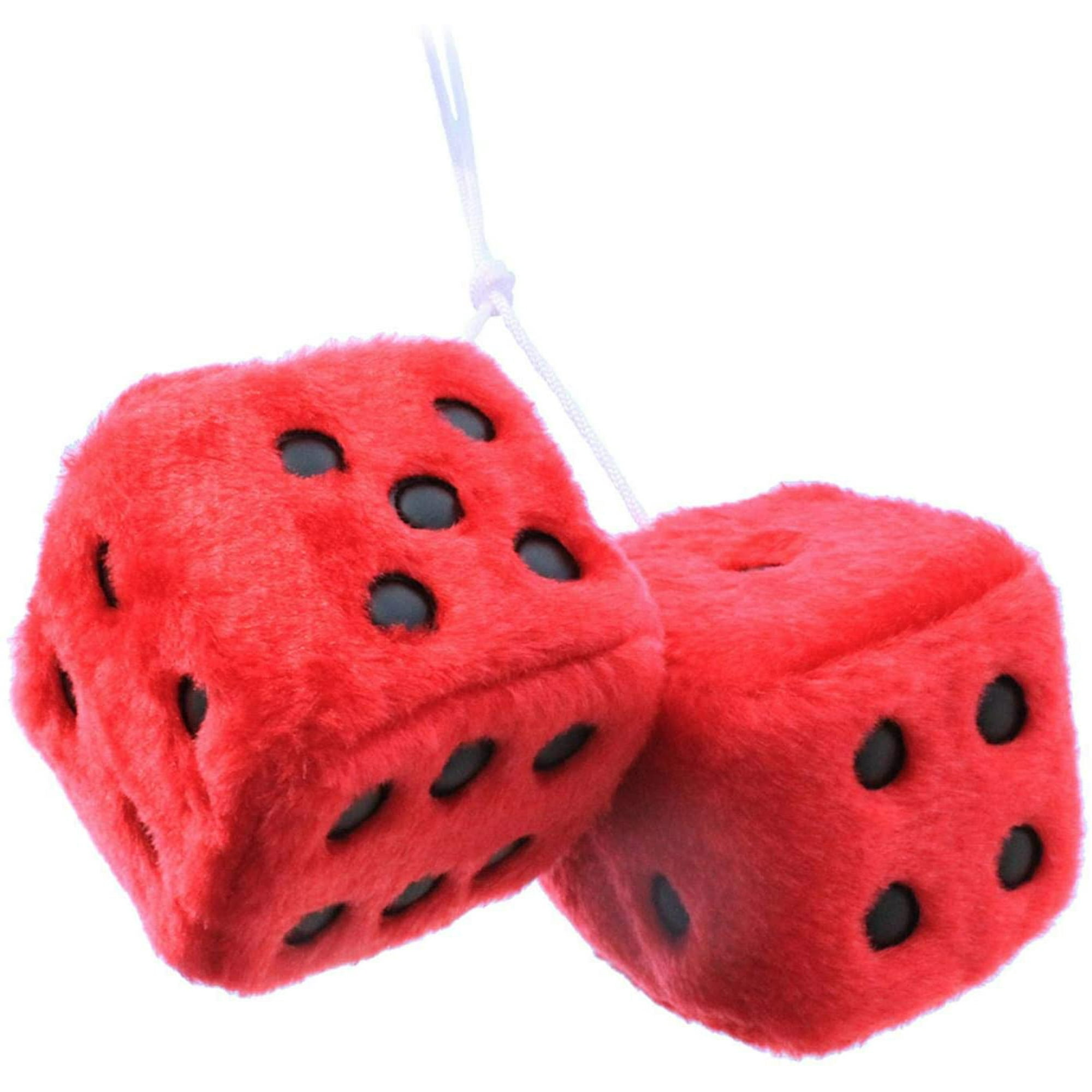 Click here for Hahadaxa Fluffy Dice Hanging?cute Soft Plush Fur D... prices