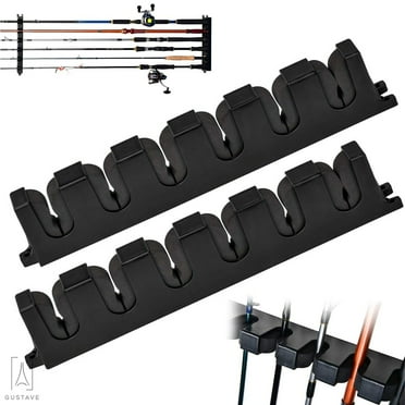 Vertical Fishing Rod Rack, Fishing Pole Holder Wall Mount Fishing Pole ...