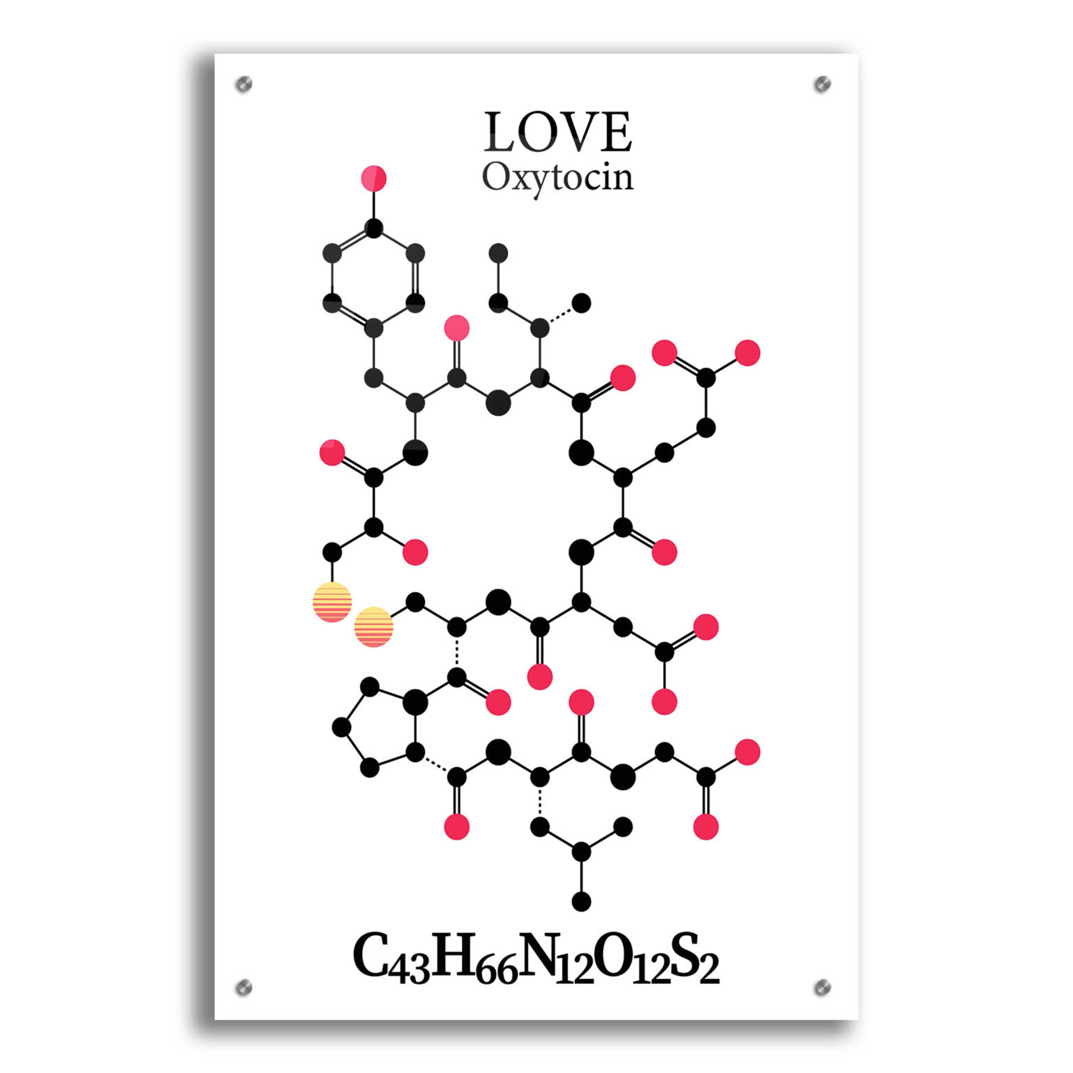 Epic Art 'Oxytocin Molecule' by Epic Portfolio, Acrylic Glass Wall Art ...