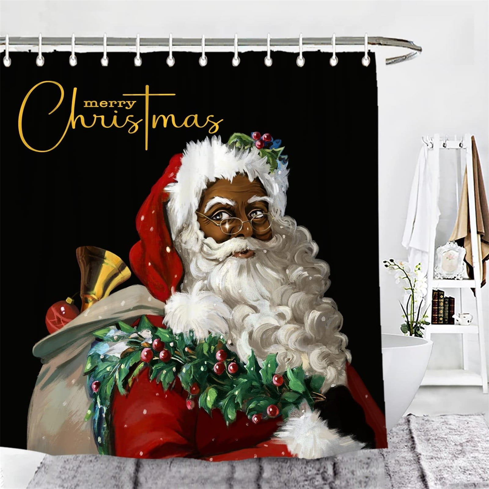 Click here for Wrxmijnhgsa Shower Curtain Under $10 Merry Christm... prices