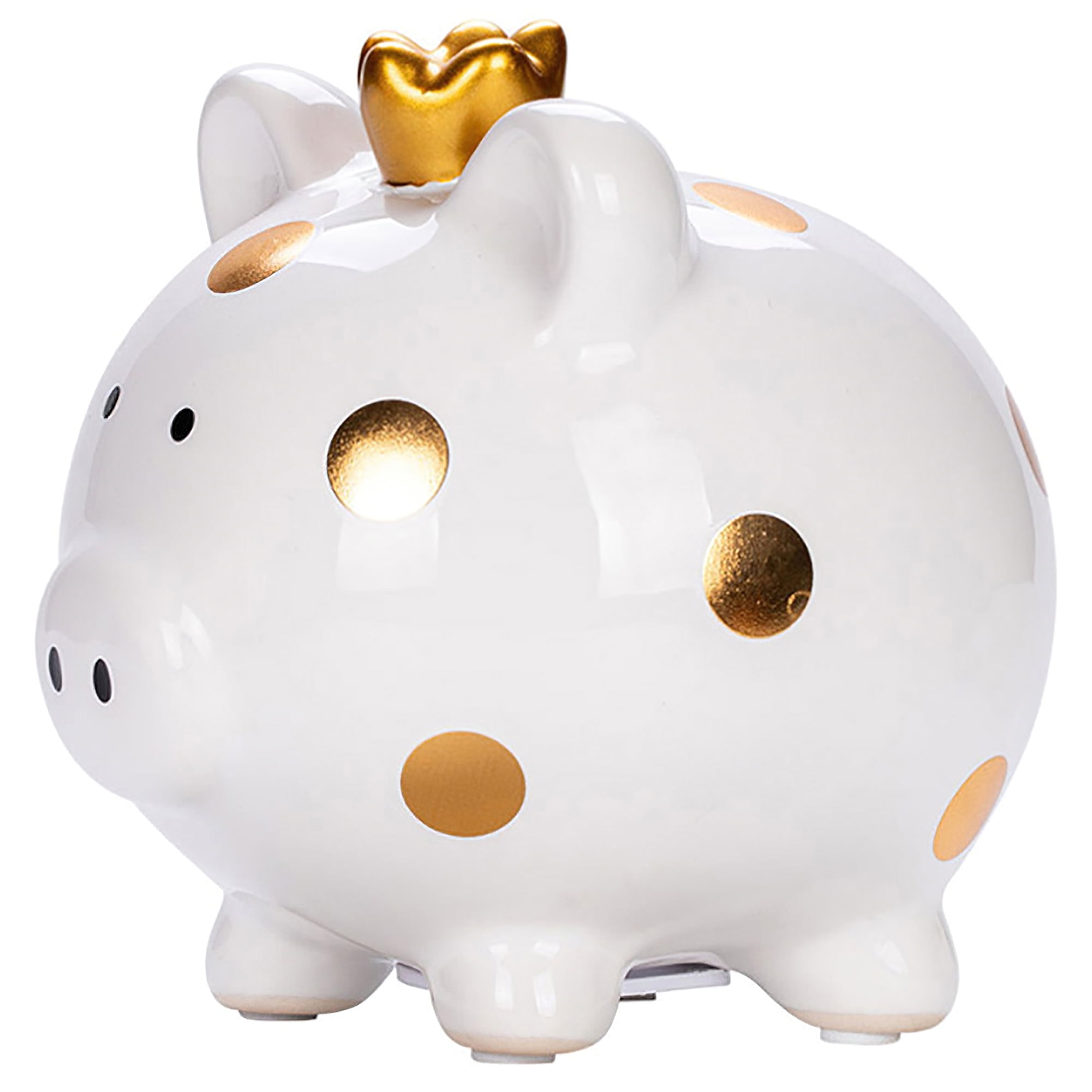 MKLZ Piggy Bank for Girls, Small White Ceramic Kids Money Coin Saving ...