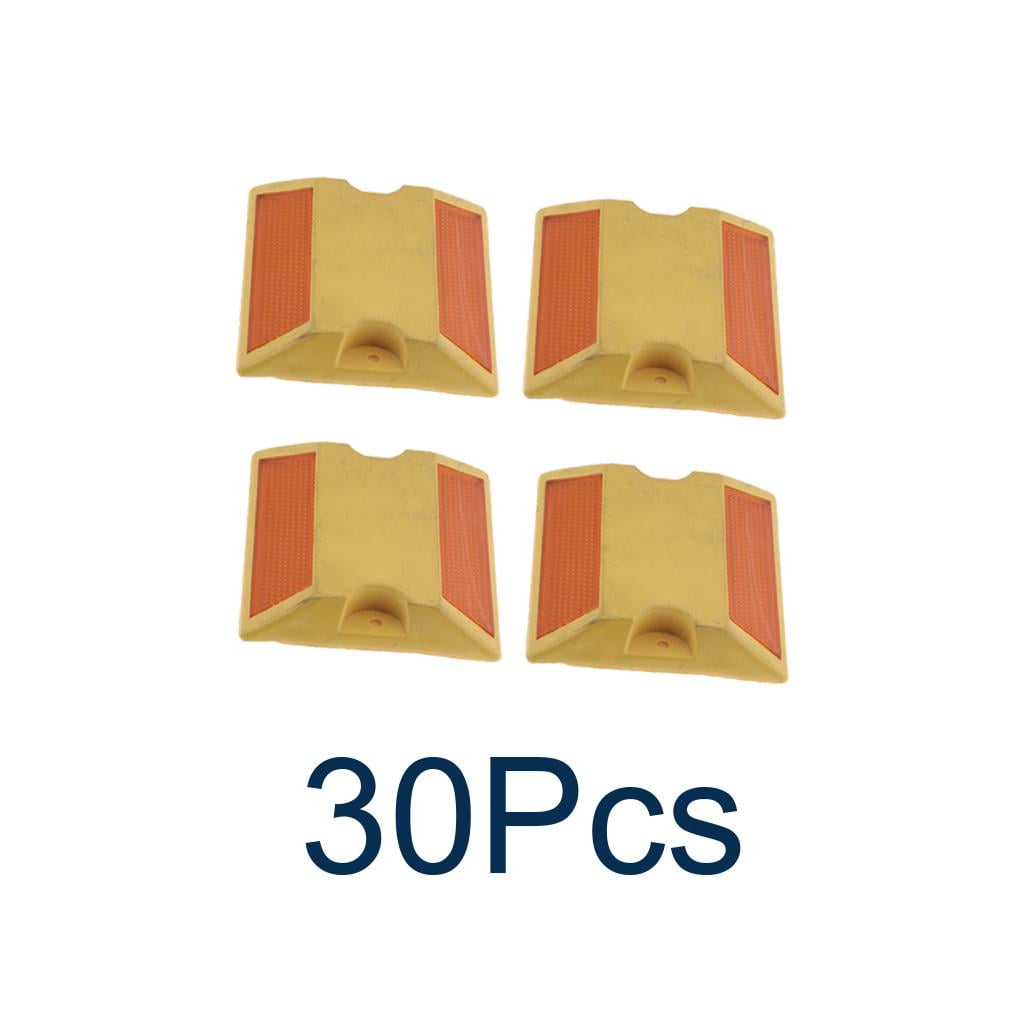 30 Pcs Road Reflectors Street Pavement & Asphalt Stud Markers - Great ...
