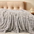 Faux Fur Luxury Throw Blanket,Double Side Soft Fluffy Shaggy Fuzzy ...