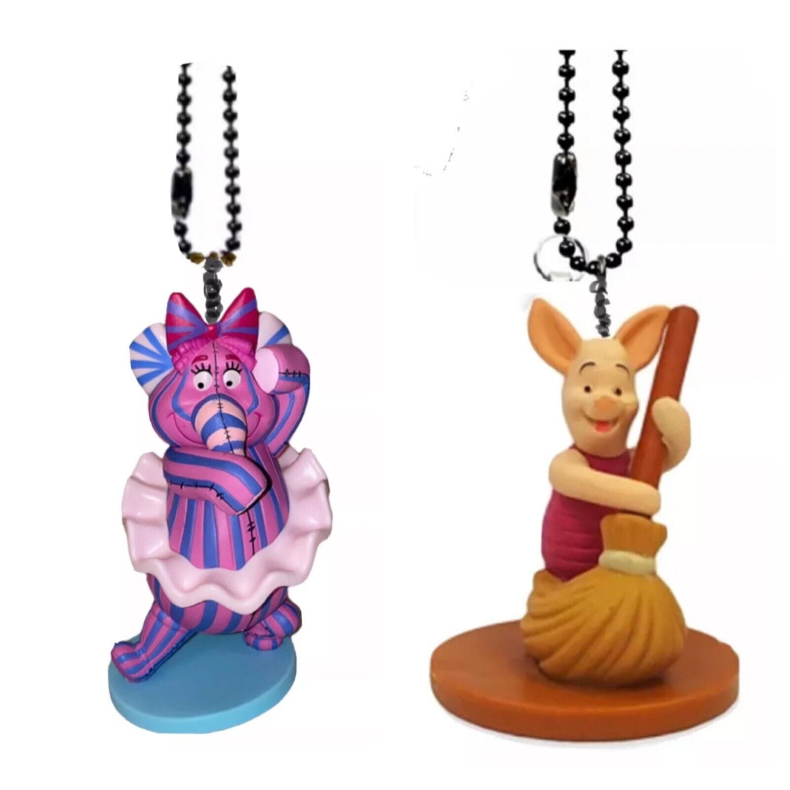 Heffalump Woozle Lumpy & Piglet Pig PVC Keychain Dangler Figure Charm ...