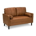 Bush Home Max 54W Loveseat in Buffed Camel Vegan Leather - Walmart.com