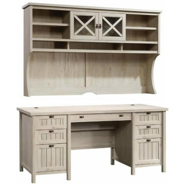 Home Square 2-Piece Set with 60" Credenza Desk & Utility Stand Library ...