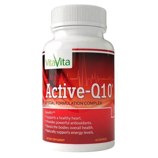 Active-Q10, Herbal Formula Promote Heart Health (60 Capsules) - Walmart.com