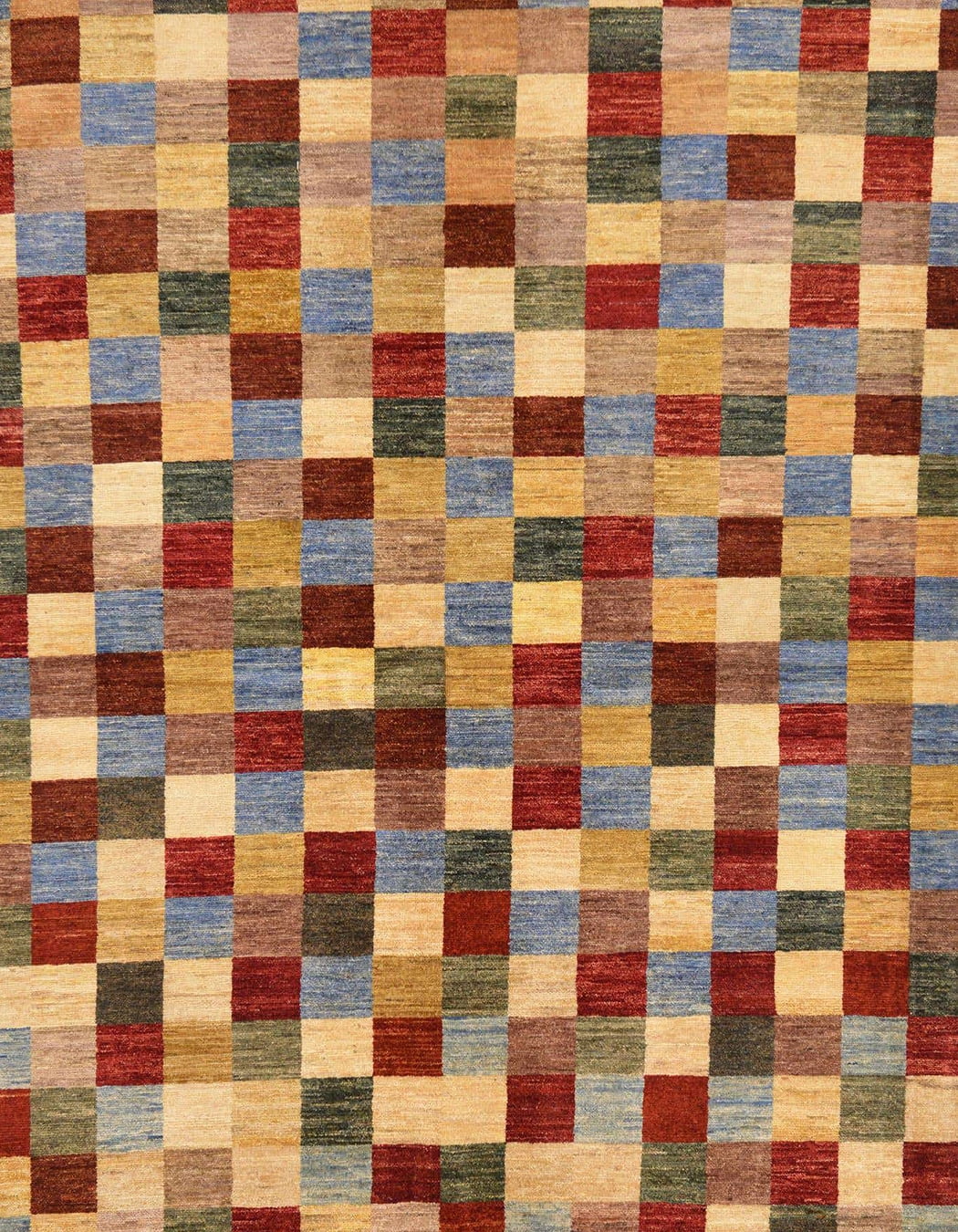 Ahgly Company Indoor Rectangle Abstract Metallic Gold Checkered Area ...