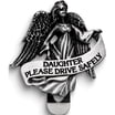 Extel Pewter Angel Visor Clip - 'Never Drive Faster Than Your Guardian ...