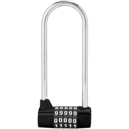U Shaped Security Alloy 5 Bit Combination Padlock Extra Long ...