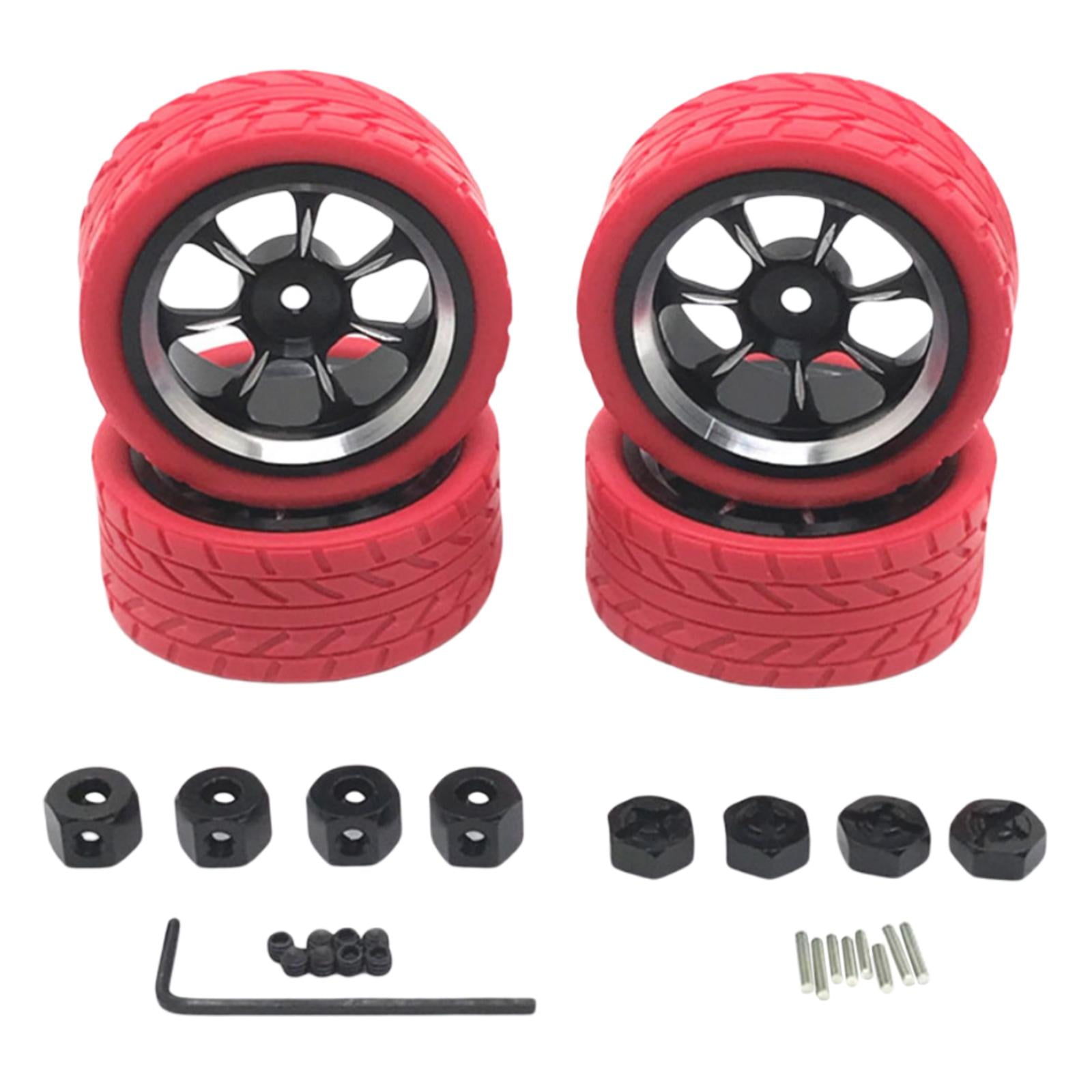 RC Wheel Rims and Tires RC Car Tires for WPL C14 C24 C34 C44 B14 B16 ...