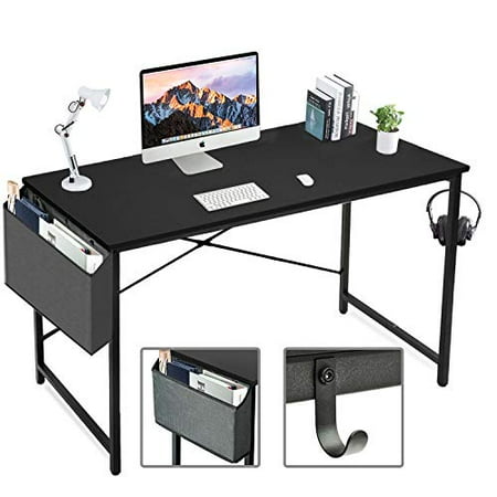 BOLUO Black Computer Desk 39 inch Study Writing Desk for Home Office ...