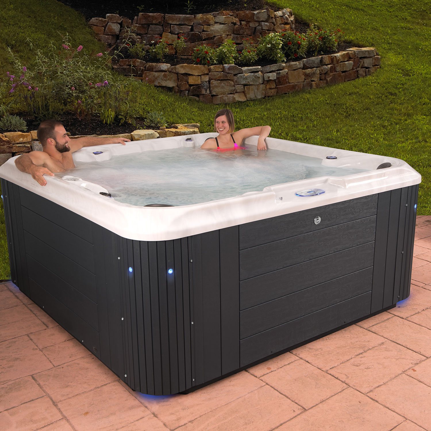Everlast Spas Indulgence 7-Person 100-Jet Acrylic Spa, Choose Seating ...