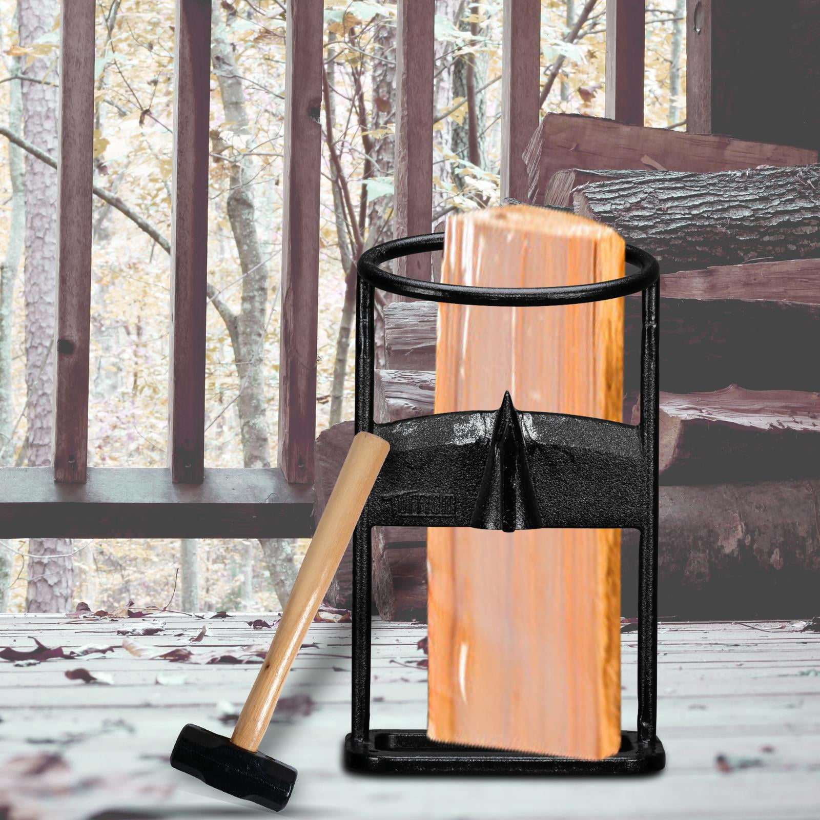 Zimtown Firewood Splitter, Cast Iron Manual Wood Cutter Wedge, For Log ...