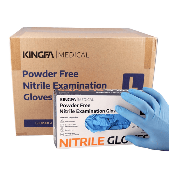 10 boxes Kingfa Nitrile Gloves 1 Carton 1000 pcs Medical Gloves ...