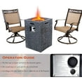 19 inch Outdoor Propane Table, 40,000 BTU Patio Gas Heater Column with ...