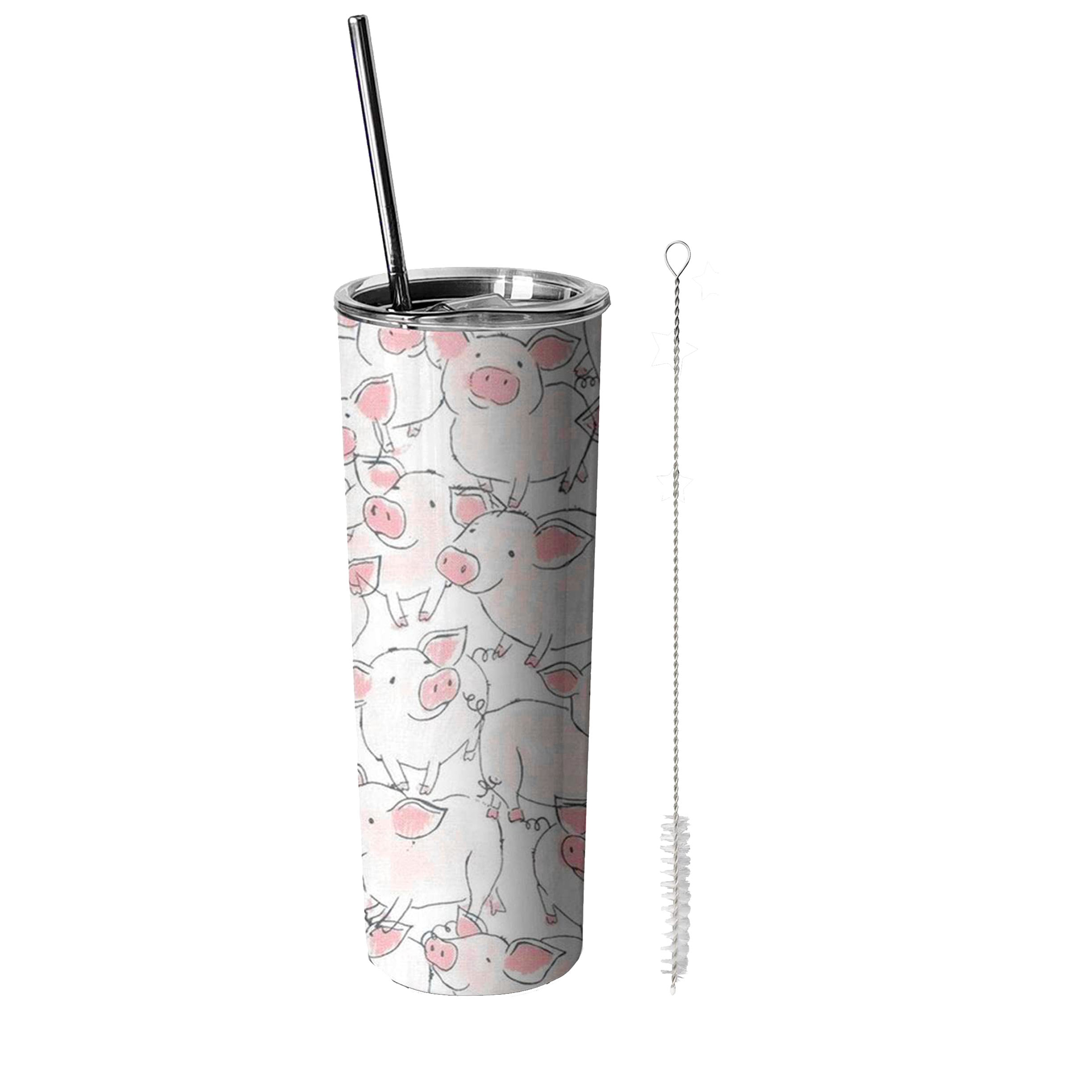 Pig Tumbler With Lid and Straw, Cute Pig Gifts for Pig Lovers - Pig 20 ...