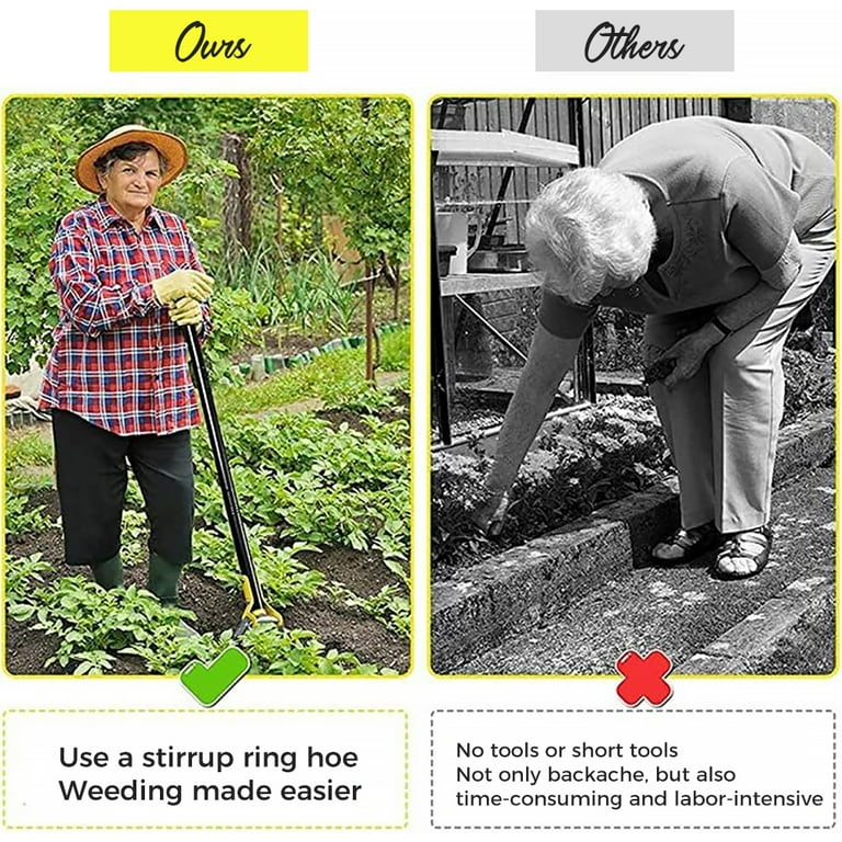 Hoe Garden Tool, 74 Inch Stainless Steel Stirrup Hoe Tools, 41% OFF