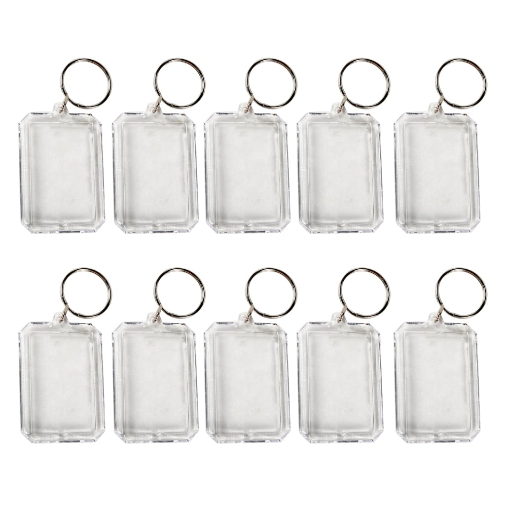 10Pcs Photo Insert Keychains Acrylic Picture Keychain Picture Frame for ...
