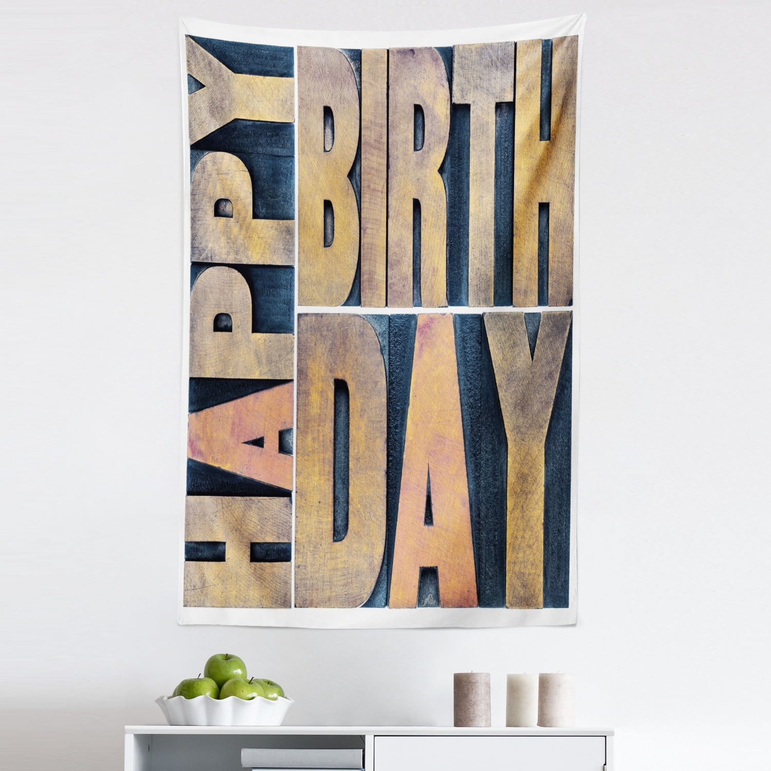 Birthday Tapestry, Letterpress Wood Type Printing Blocks Rectangles ...