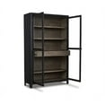 Signature Design by Ashley Lenston 2-Door Wood Accent Cabinet in Black ...