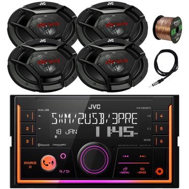 JVC In-Dash Double DIN USB/AUX Bluetooth AM/FM Stereo Digital Media ...