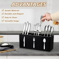 2-piece acrylic kitchen utensil storage organizer, silverware utensil ...