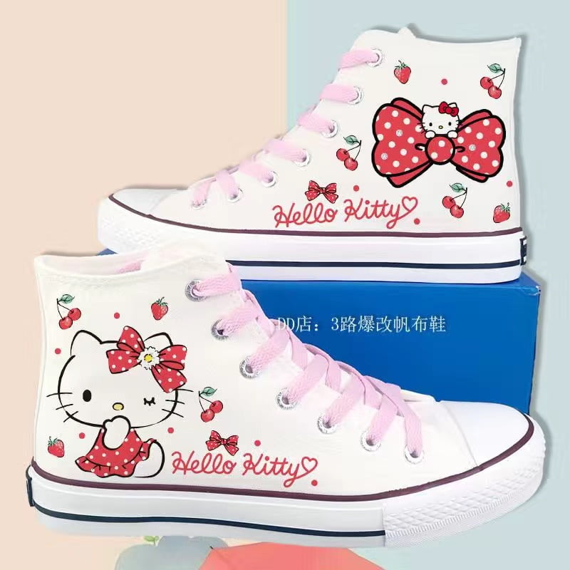 Click here for Yebing Sanrio Kitty Lolita Shoes High Top Canvas S... prices