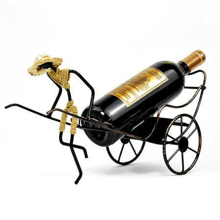 Human Rickshaw Wine Rack Retro Iron Wine Rack Kitchen Home Wine Rack ...