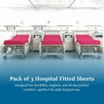 3 Pack Hospital Bed Fitted Sheets 36" x 84" x 9" Deep – 100% Egyptian ...
