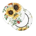 Balery Sunflowers Leaves And Birds Velvet Round Bar Chair Cushion Cover ...