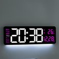 hejhncii LED Display Digital Wall Clock with Remote Control for Bedroom ...