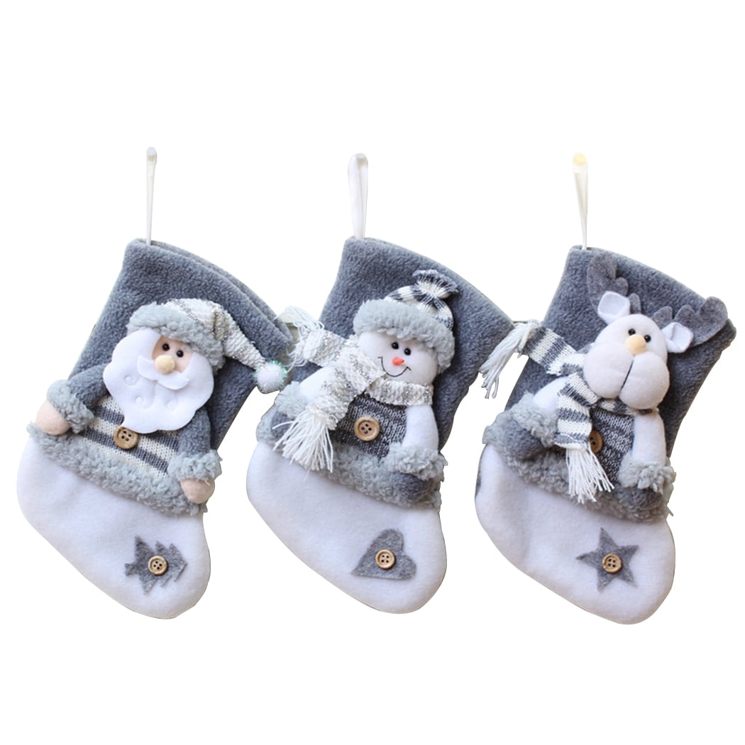 Click here for Coofit 3pcs Christmas Stocking Decorative Xmas Sno... prices