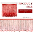 1Set 1 Yard Polyester Lace Ribbon with Glass Beads Tassel for Sewing ...