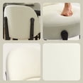 Set of 4 Modern Faux Linen Counter Stools, Ergonomic Bar Stools with ...