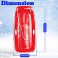 2Pcs Plastic Cold Resistant Toboggan Plastic Sled Board Snow Sled with ...