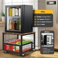 20×20 Inch Heavy-Duty Mini Fridge Stand with Wheels | Rolling Compact ...