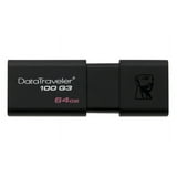 Kingston DataTraveler 100 G3 64GB USB Flash Drive - Walmart.com