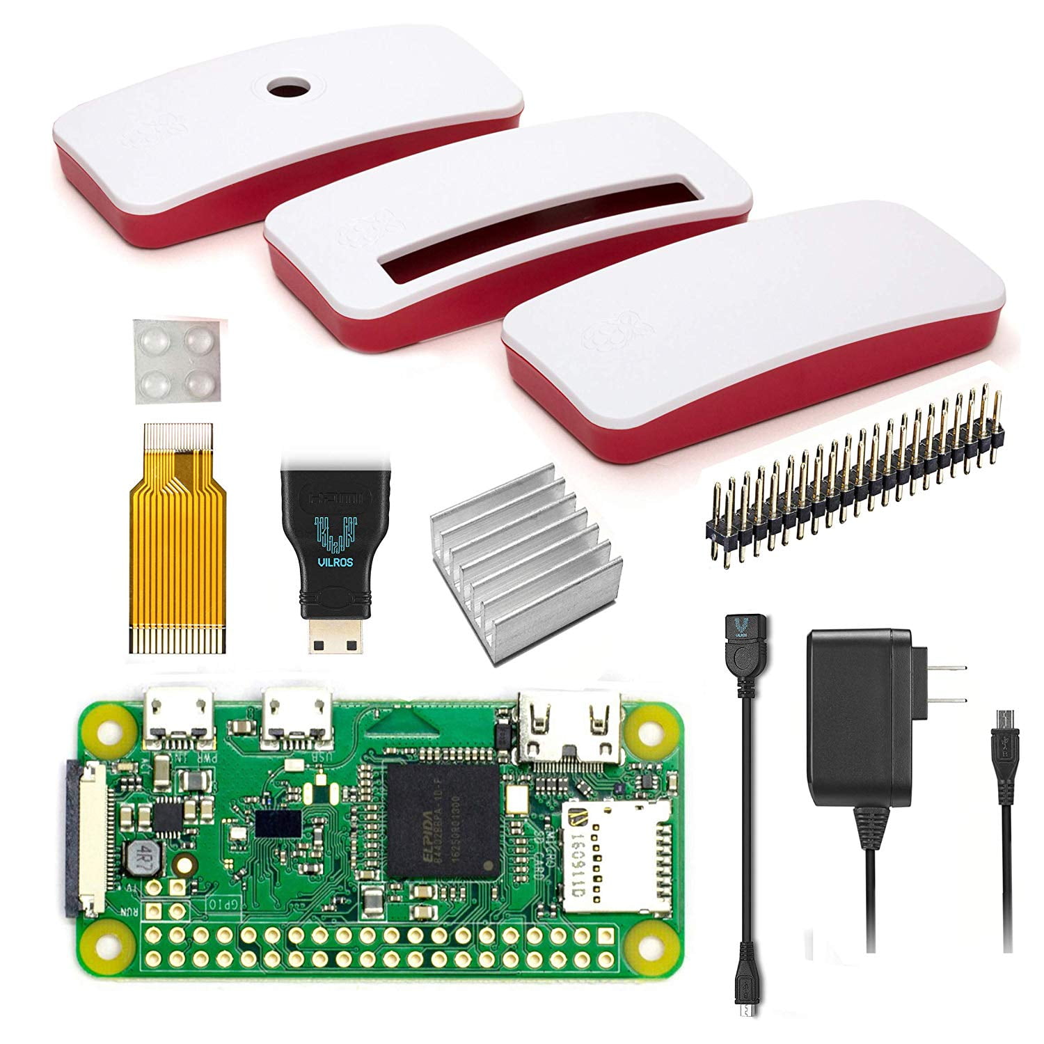 Vilros Raspberry Pi Zero W Basic Starter Kit with Official Case-Power Supply and More - Walmart.com