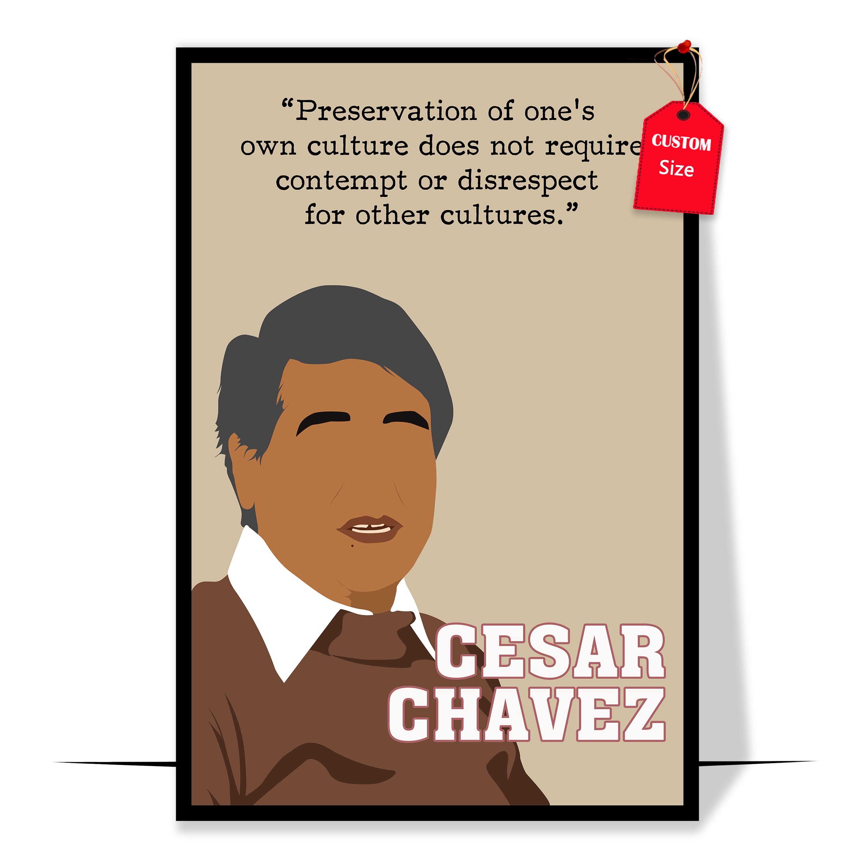 LOLUIS Inspirational Quotes Wall Art, Hispanic Leaders Art Print Decor ...