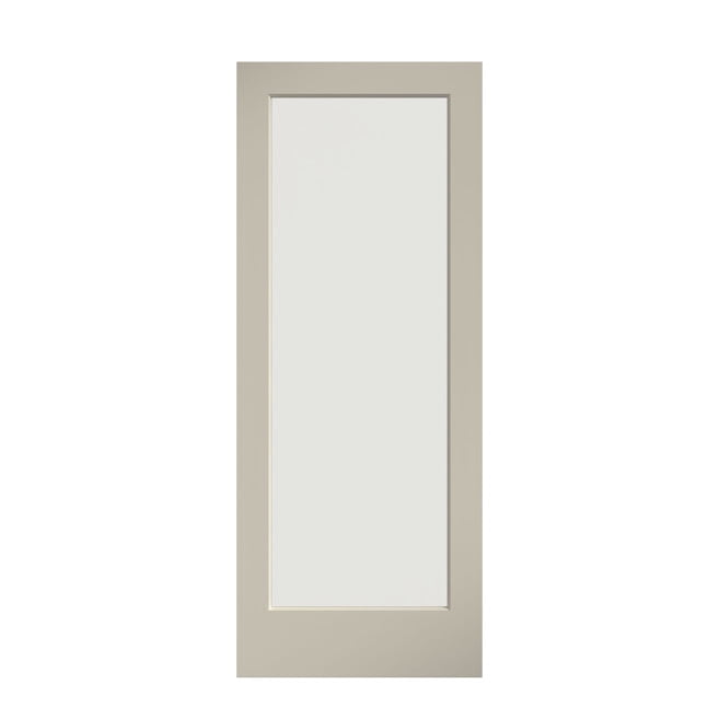 EightDoors 80" x 30" 1-Lite French Clear Glass White Prefinished Solid ...