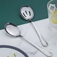 Ikeay Perforated Stainless Steel Serving Spoons 2-Pack with Long ...