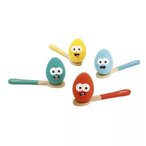 Click here for Janod - Egg Race Game - 4 Spoons And 4 Wooden Eggs... prices