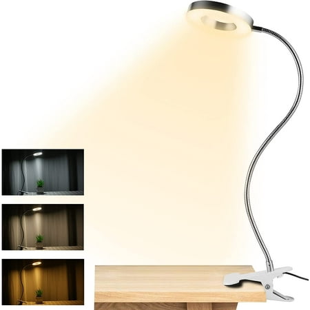 Clip on Light Reading Lights , 48 LED USB Desk Lamp with 3 Color Modes 10 Brightness, Eye ...