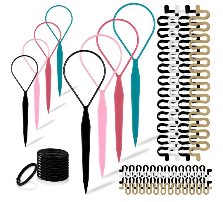 Topsy Hair Tail Tools Set,Hair Braiding Tool Set 8 pcs Topsy Tail 8 pcs ...